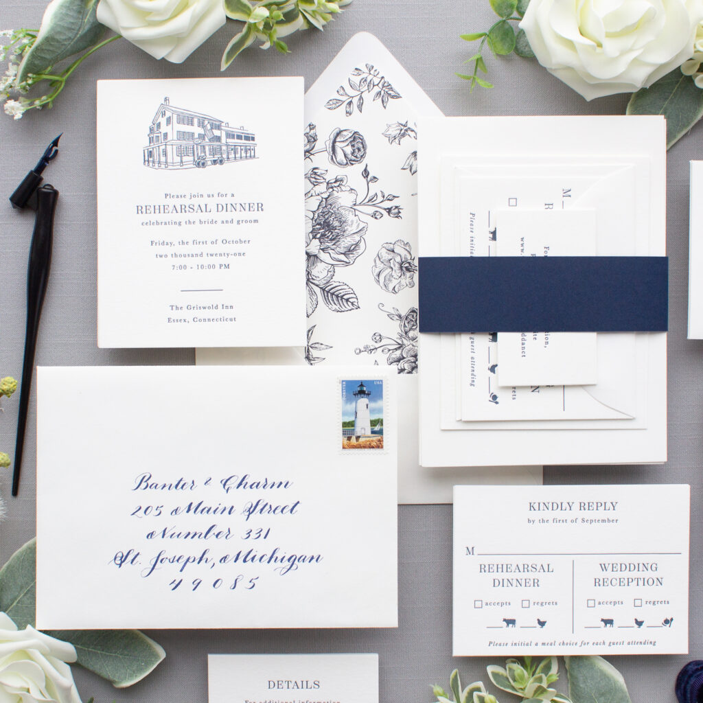 Home | Custom Letterpress Wedding Invitation Design - Banter and Charm
