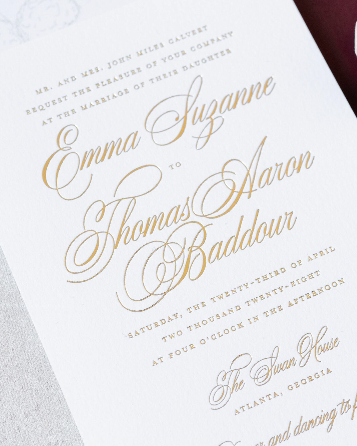Veranda Suite – Elegant Wedding Invitations with Floral Detail