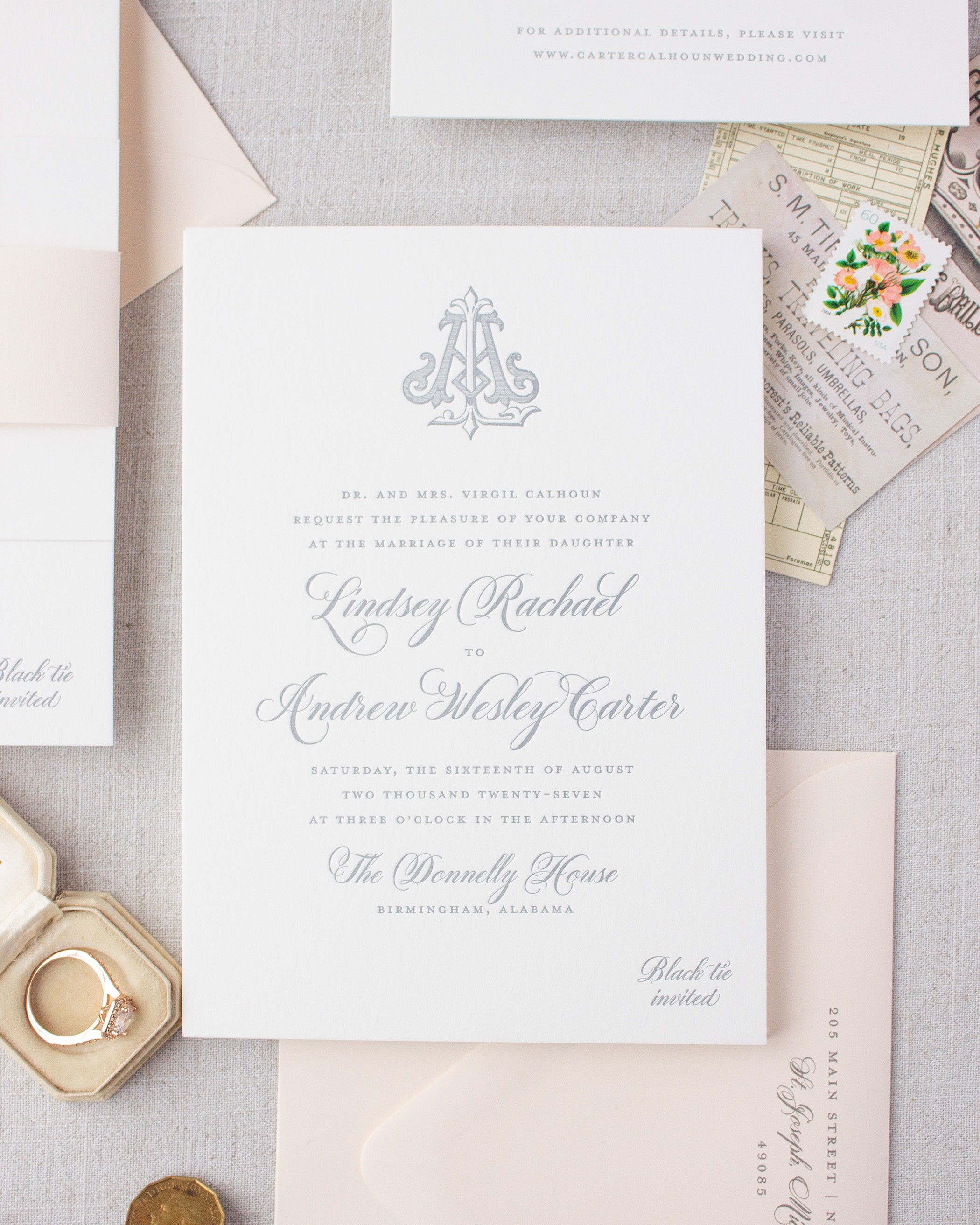 Monogram Wedding Invitations - The Classically Suite
