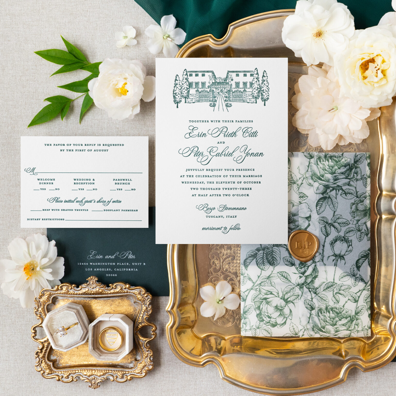 Italian Destination Wedding Invitation Suite | Erin - Banter and Charm
