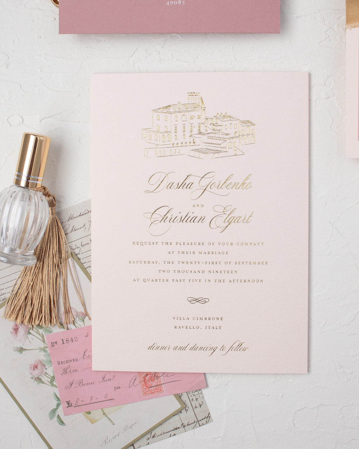 Villa Cimbrone Wedding Invitations | Dasha - Banter and Charm