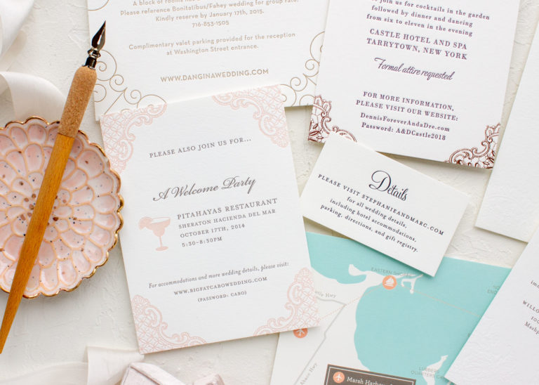 Wedding Insert Card Wording Samples - Banter and Charm