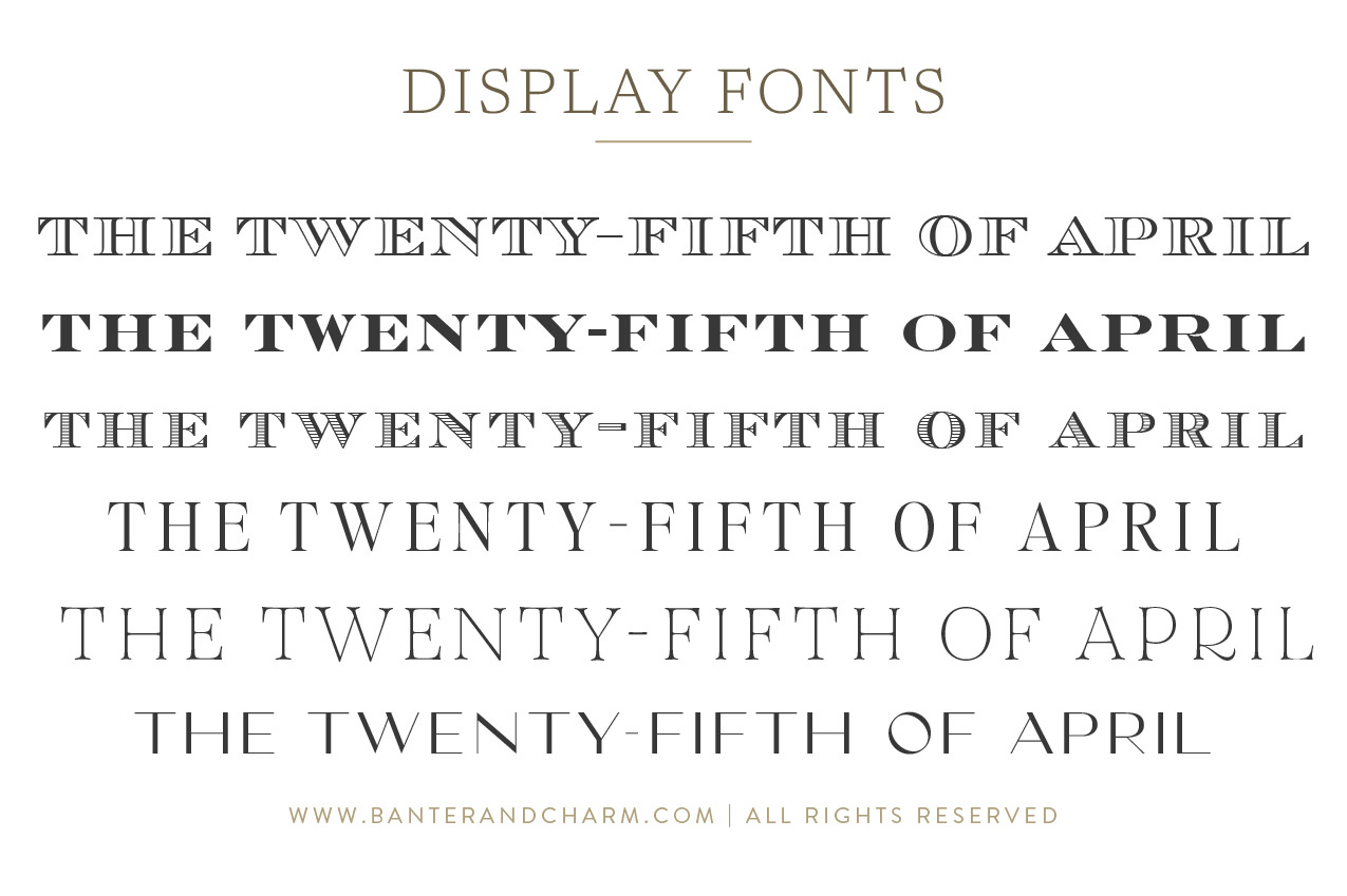 Wedding Invitations Fonts Guide - Banter and Charm